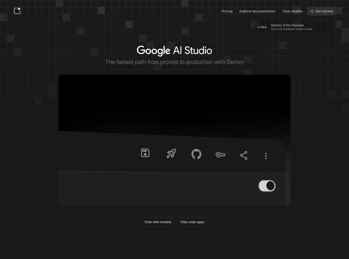 Google AI Studio - 用 Gemini 搭建你的下一代 AI 应用